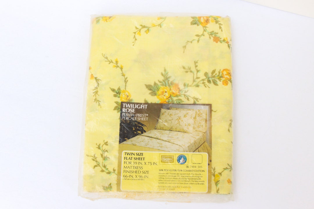 Vintage Sears Sheet, Vintage Twin Flat Sheet, Vintage Percale Sheets ...