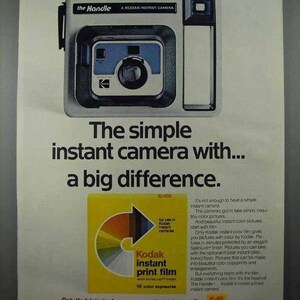 Vintage Kodak Camera, the Handle Camera, Vintage 1970s Camera, Instant ...