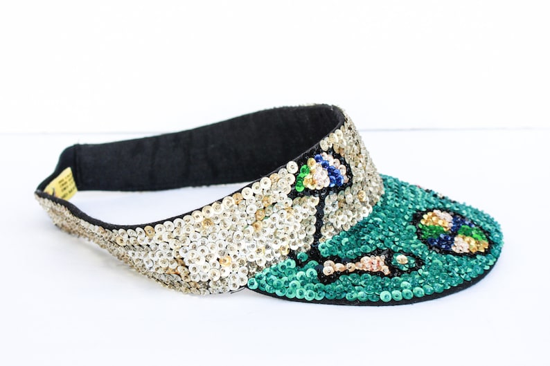 Vintage 1980s Beach Visor 80s Sequin Visor Vintage Visor | Etsy