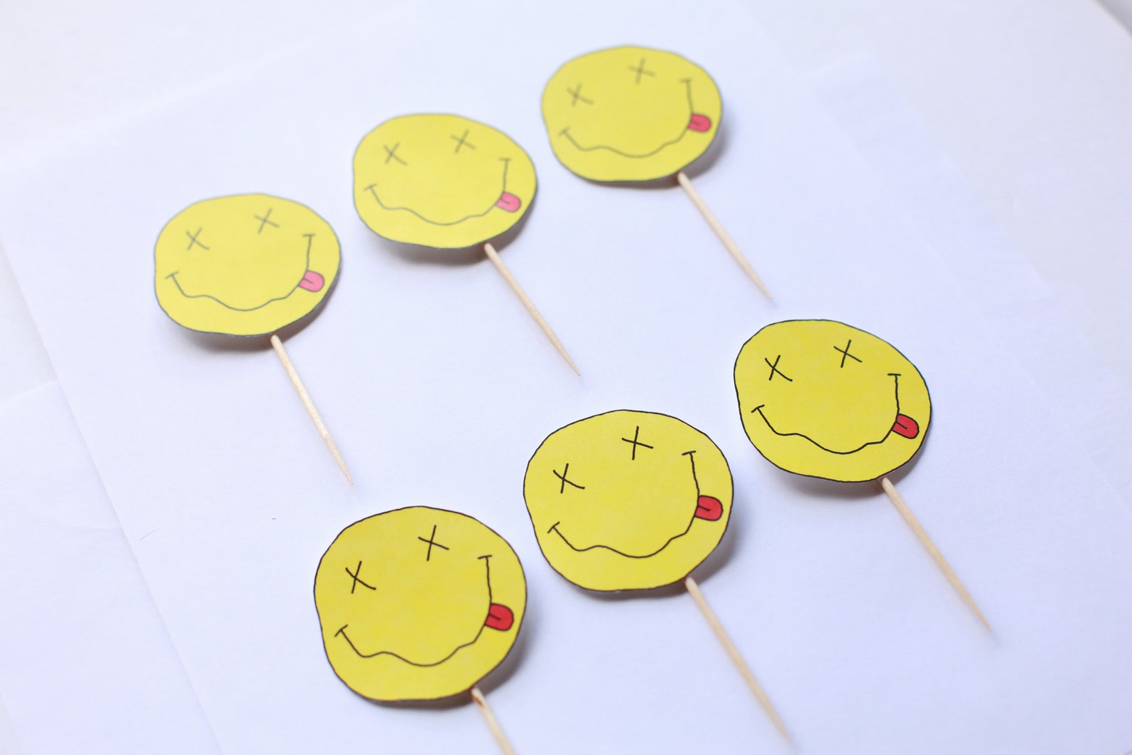 Nirvana Cake Toppers - Set of 6 - Etsy