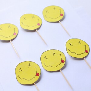 Nirvana Cake Toppers - Set of 6 - Etsy