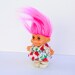 Vintage Troll Doll, Vintage Russ Troll Doll Wearing Flower Dress, 90s ...