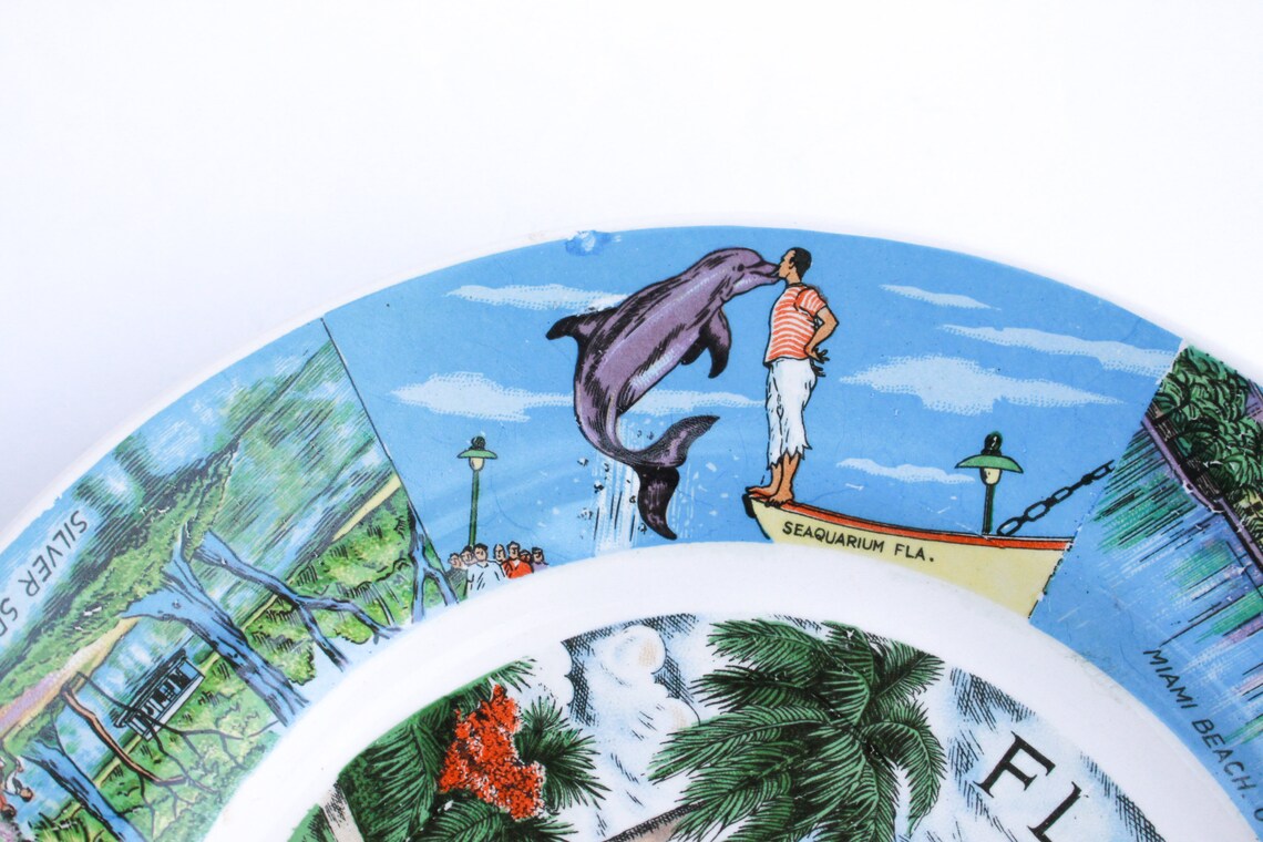 Vintage Florida Plate Vintage Miami Plate Florida Souvenir | Etsy