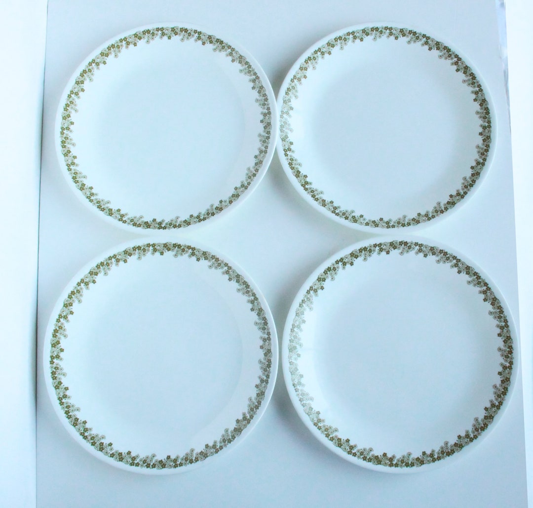FOUR Vintage Corelle Dinner Plates, Corelle Crazy Daisy Plates, Corelle ...