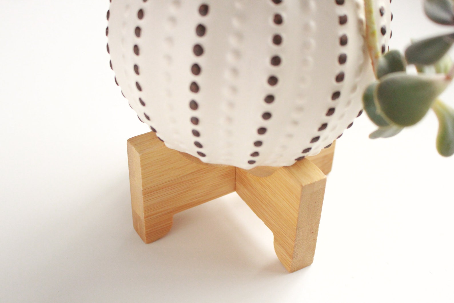 Wooden Plant Stand Handmade Mini Mid-century Style Small - Etsy