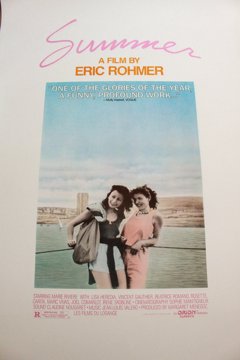 Le Rayon Vert Poster, the Green Ray Movie Poster, Summer Poster, Eric ...