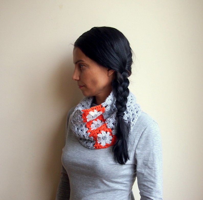 CROCHET PATTERN Woman Cowl Women Neckwarmer Flower Granny - Etsy