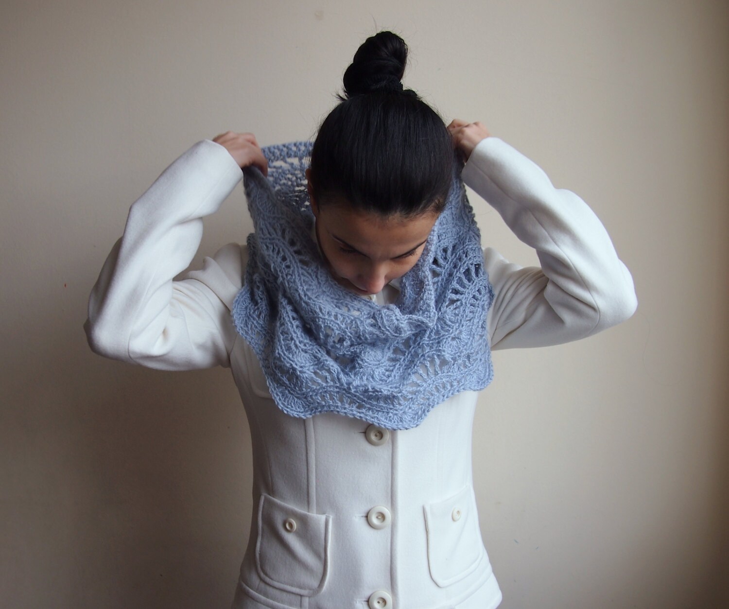 Infinity Scarf Crochet Pattern Circle Scarf Woman Ripples Crochet ...