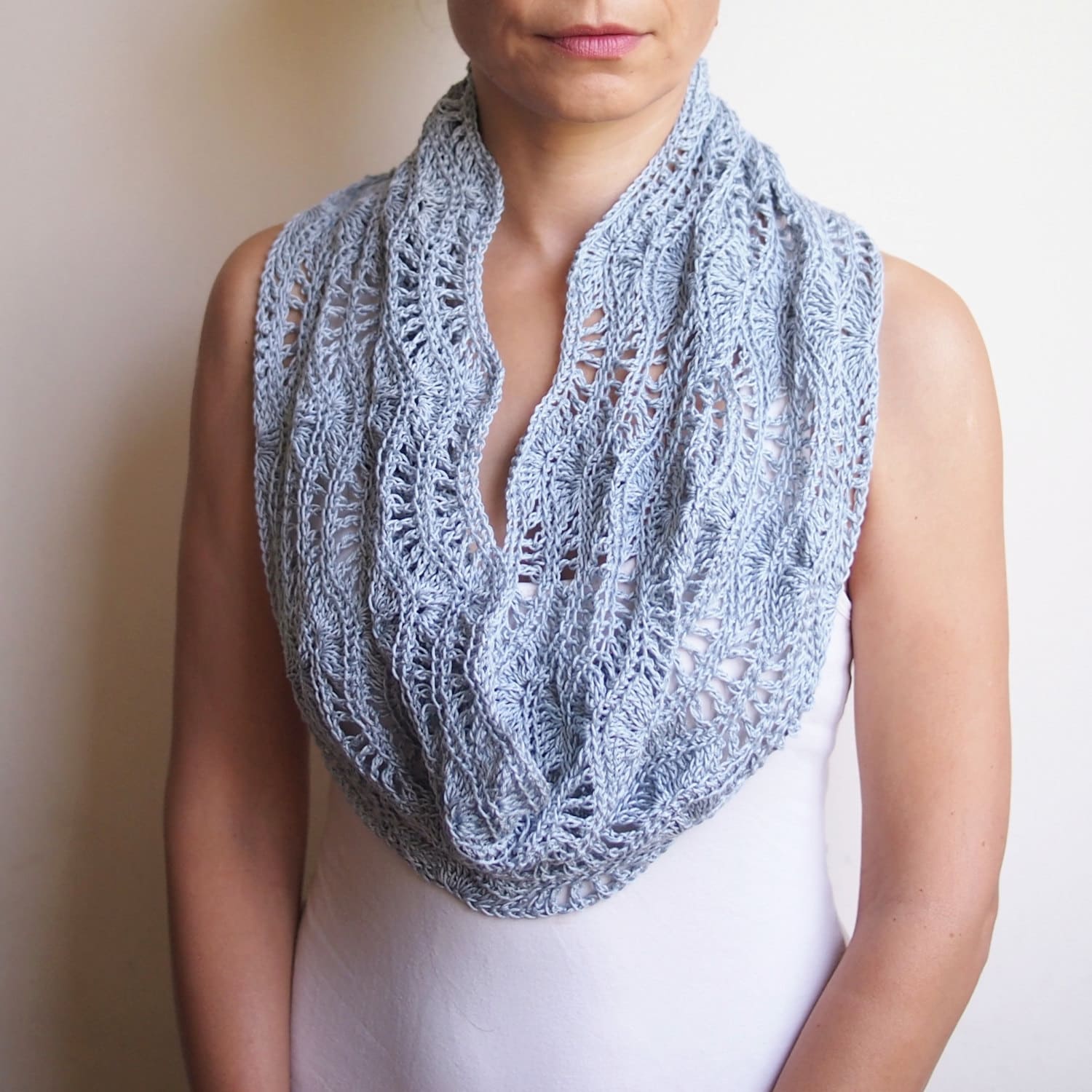 CROCHET PATTERN Woman Loop Scarf Ripples Caplet Chevron Shrug - Etsy