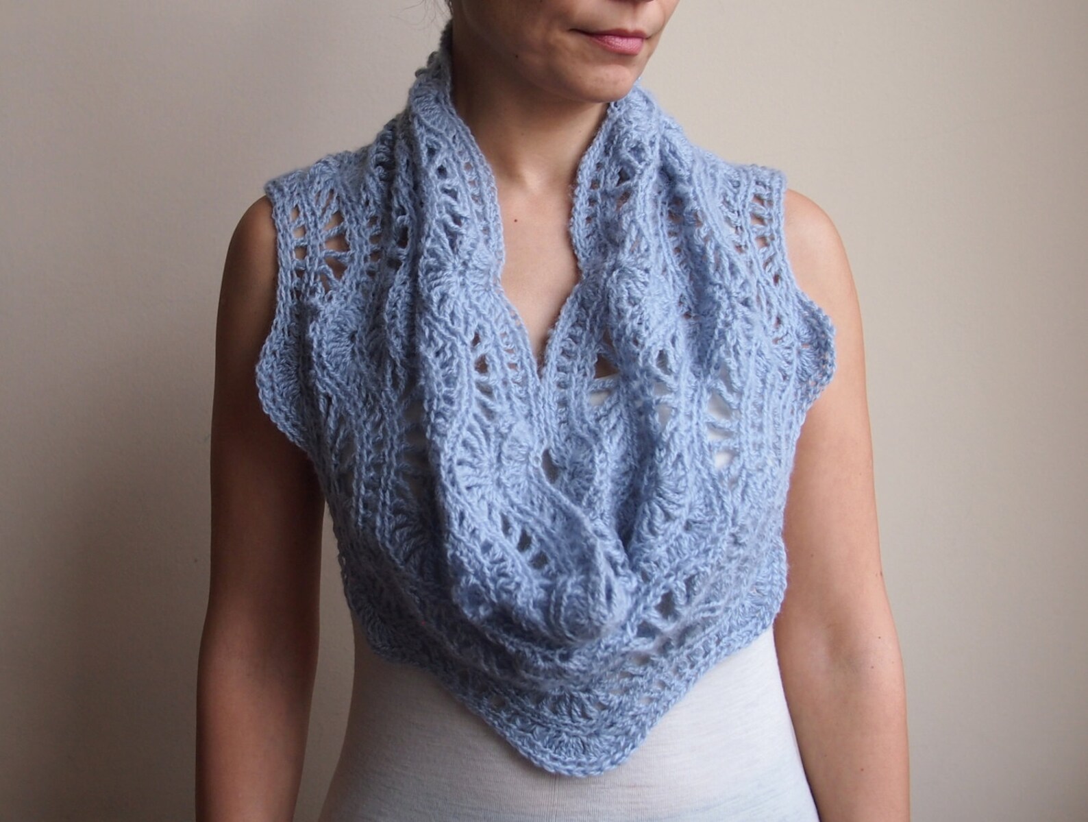 Infinity Scarf Crochet Pattern Circle Scarf Woman Ripples Crochet ...