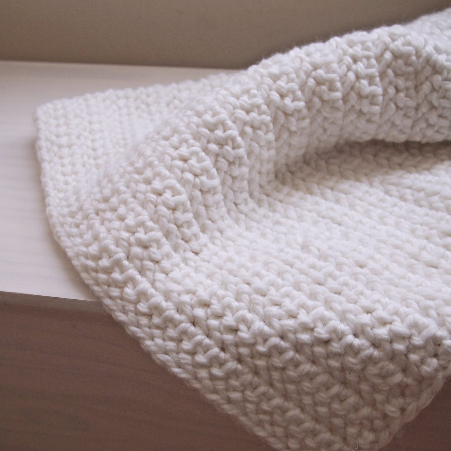 Crochet PATTERN Herringbone Chunky Wool Blanket Bulky Afghan - Etsy