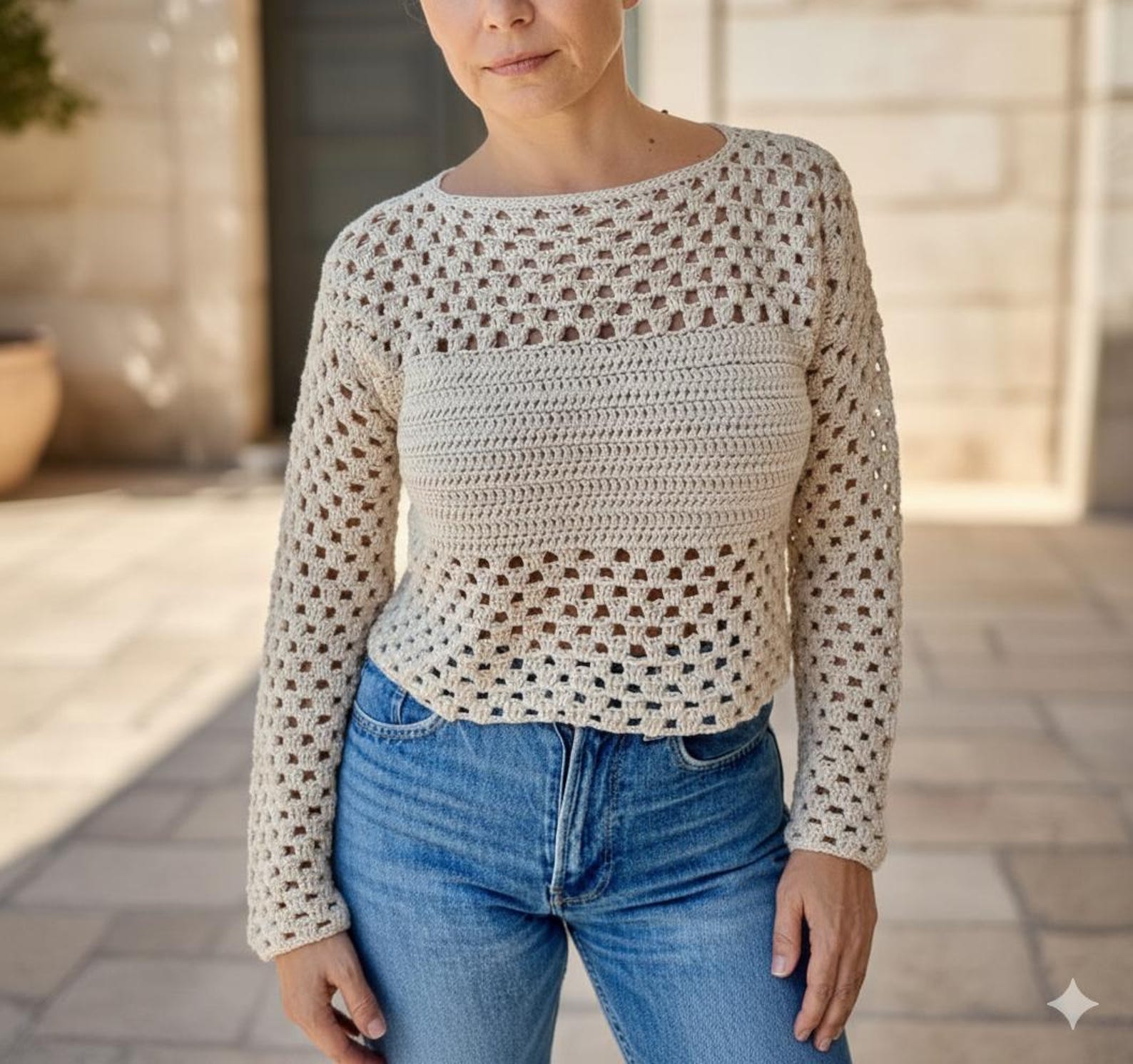 Crochet Pattern Riviera Sweater, Women’s Pullover Top (PDF Download) - Etsy