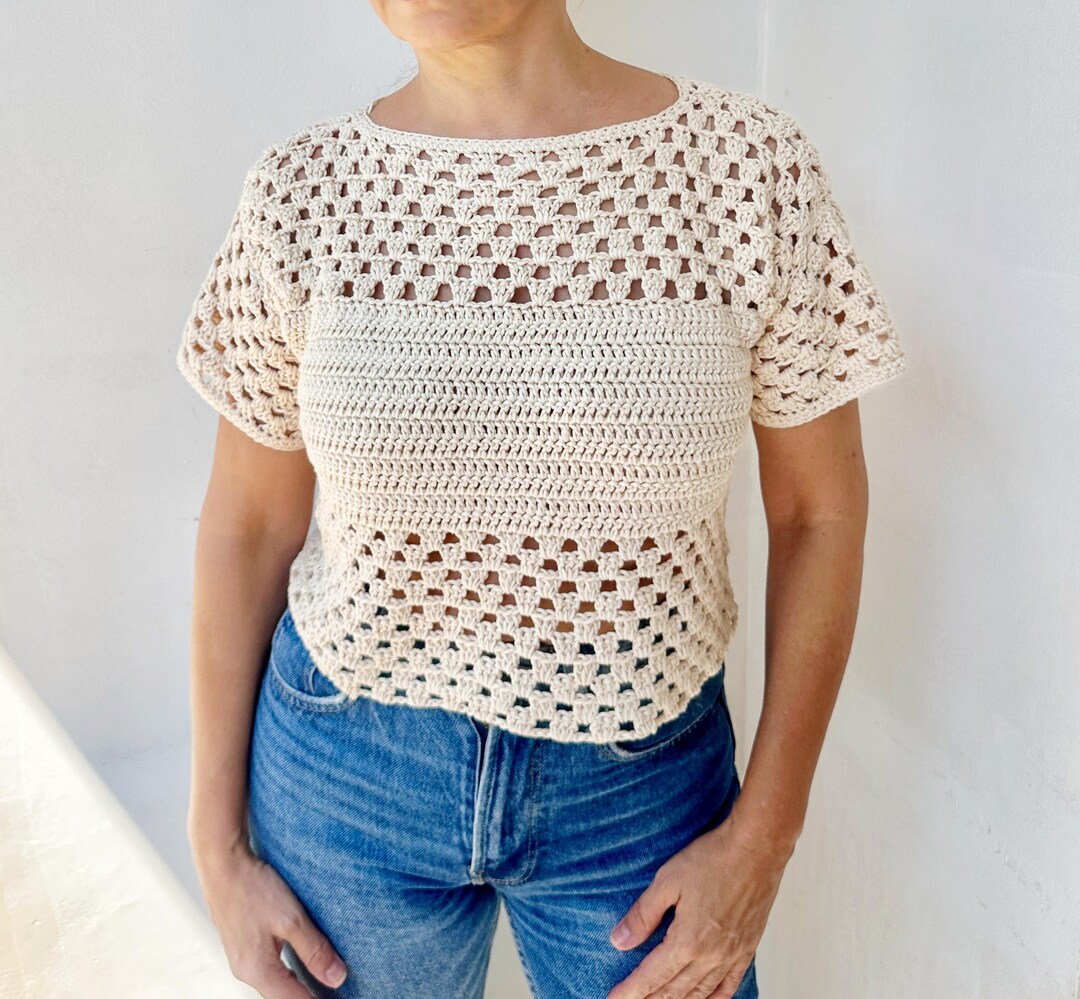 Crochet Pattern Riviera Sweater, Women’s Pullover Top (PDF Download) - Etsy