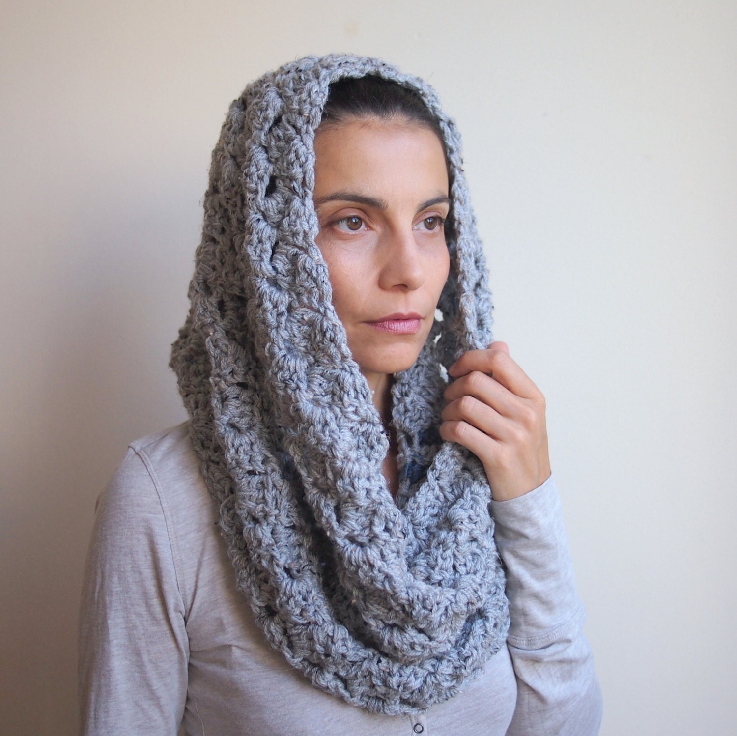 Crochet PATTERN Woman Loop Circle Scarf Women Cowl Neckwarmer - Etsy