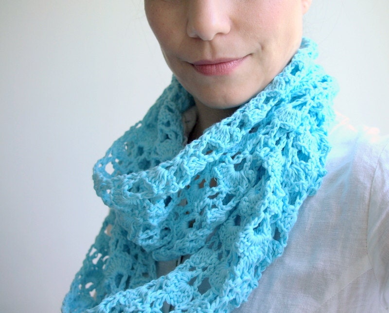 Infinity Scarf Crochet Pattern Woman Circle Scarf Lace Loop - Etsy