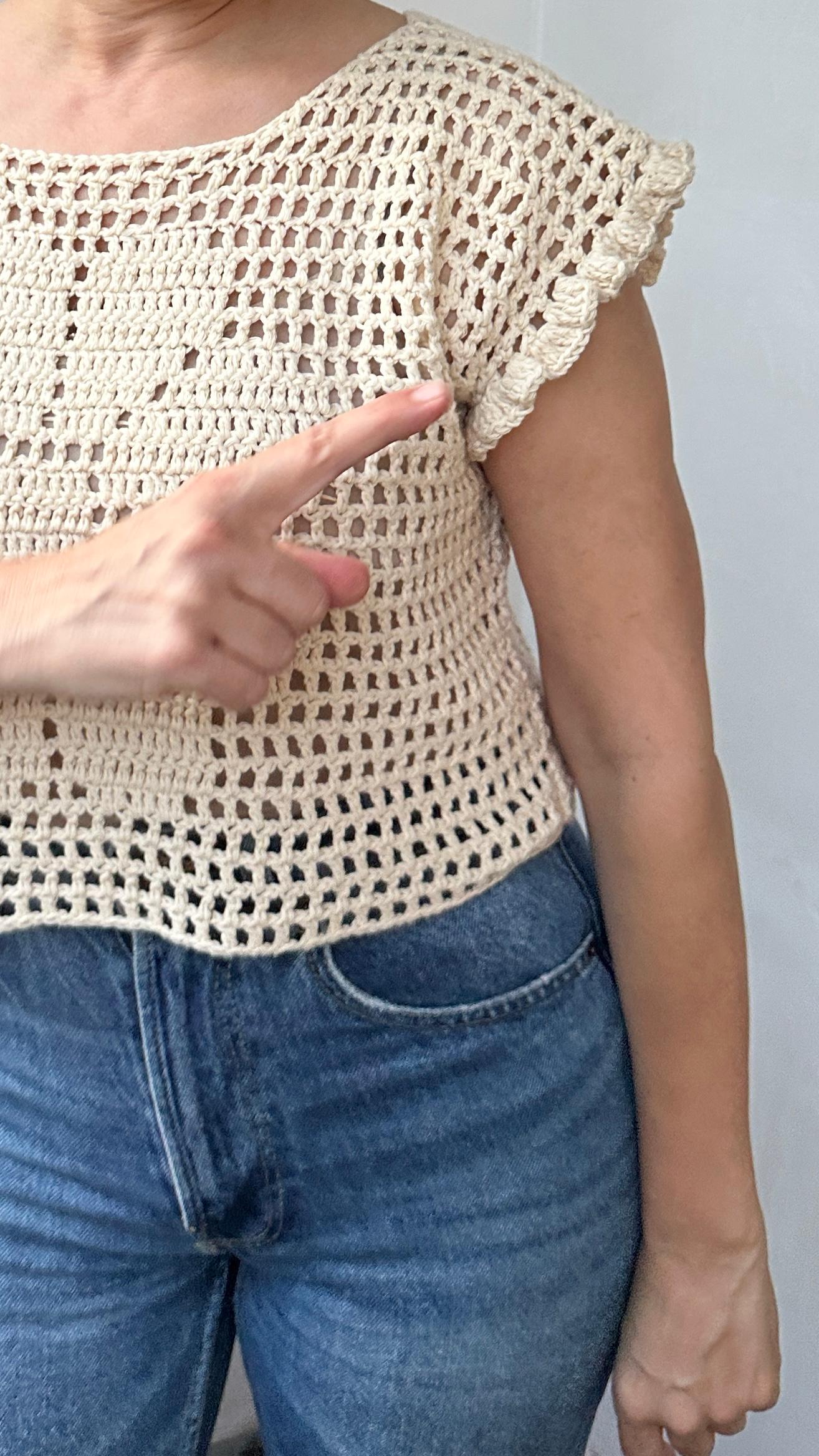 Crochet Pattern Flower Sweater, Women Pullover, Crochet Filet Top, DIY ...