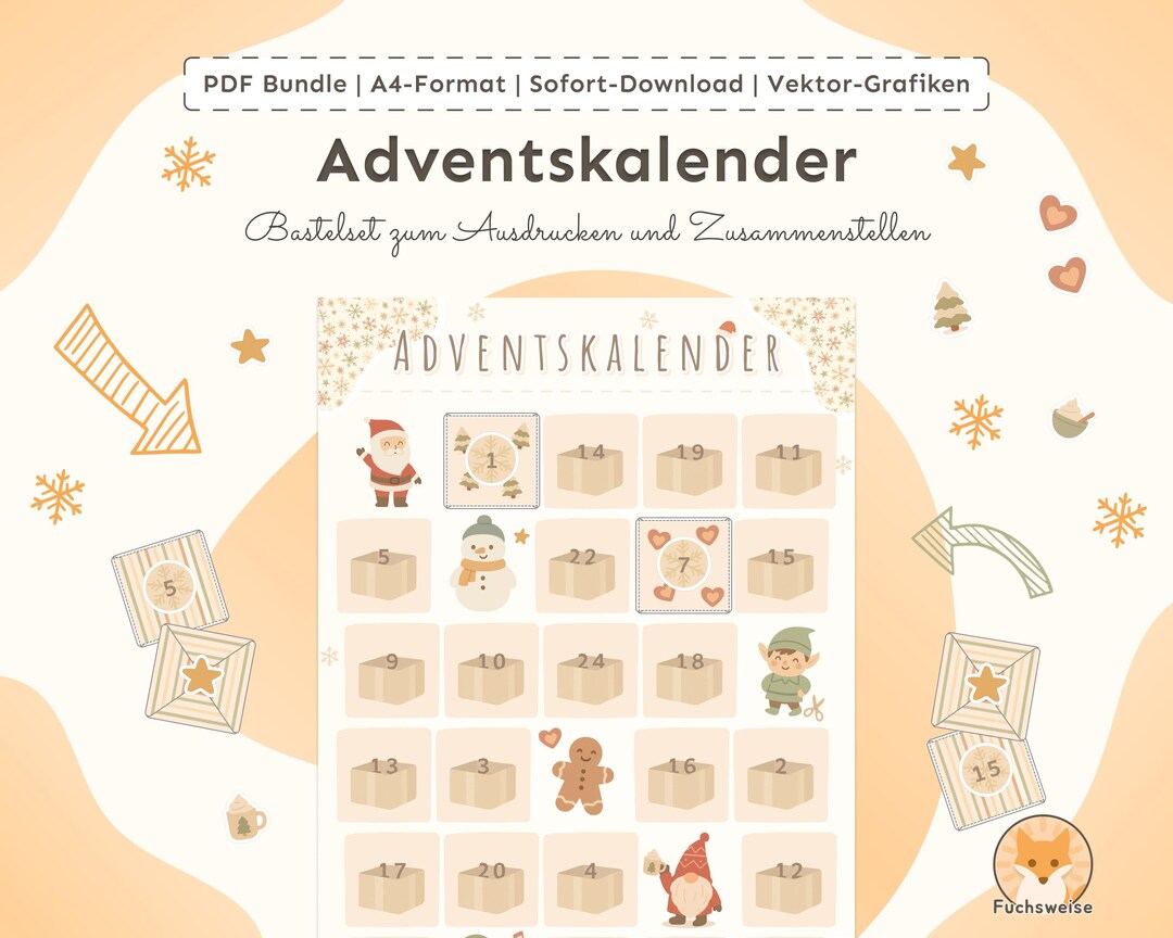 DIY Advent Calendar for Kids - Time Instead of Things | With Templates ...