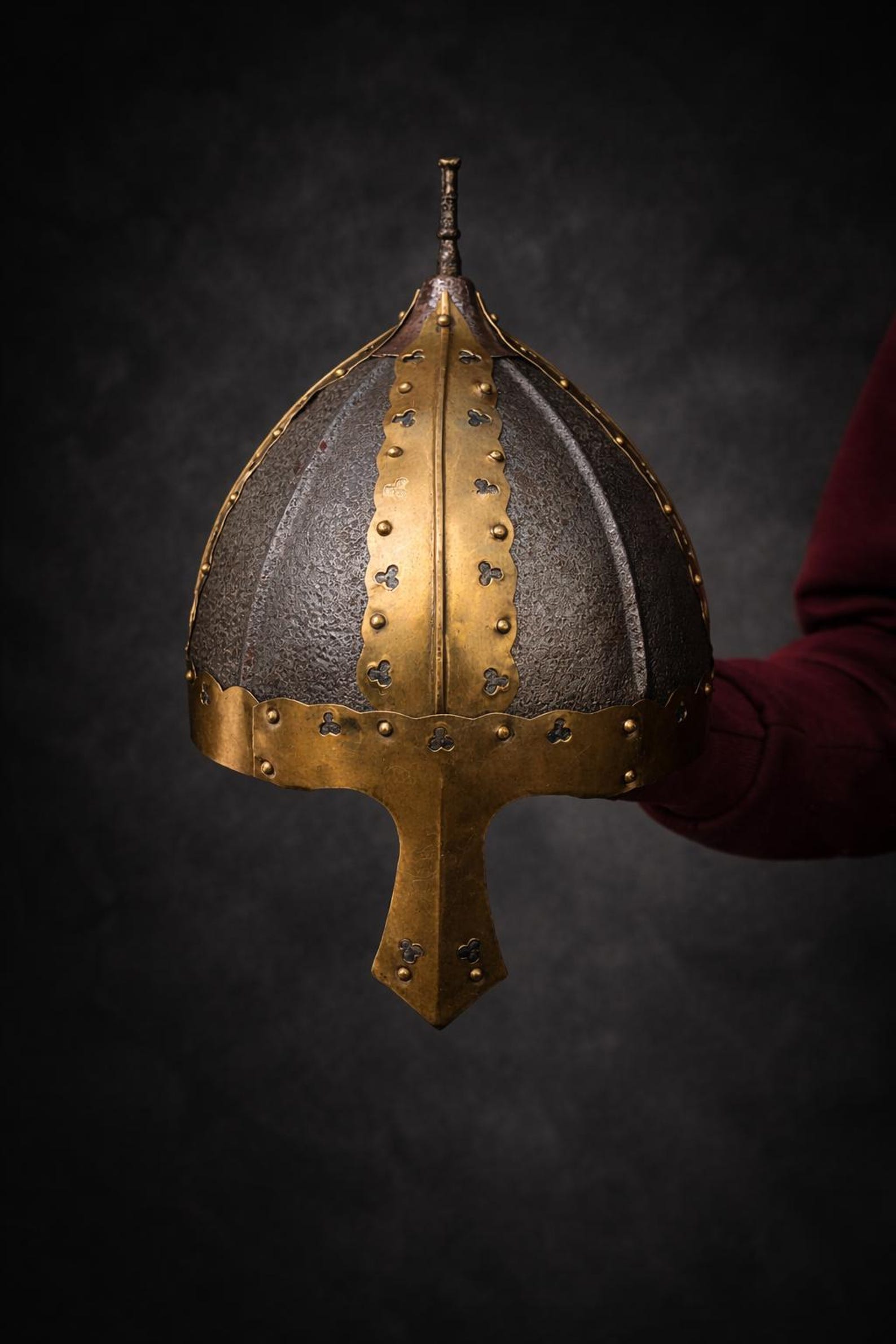 Medieval Viking Helmet Replica Handcrafted Steel Brass Decor ...