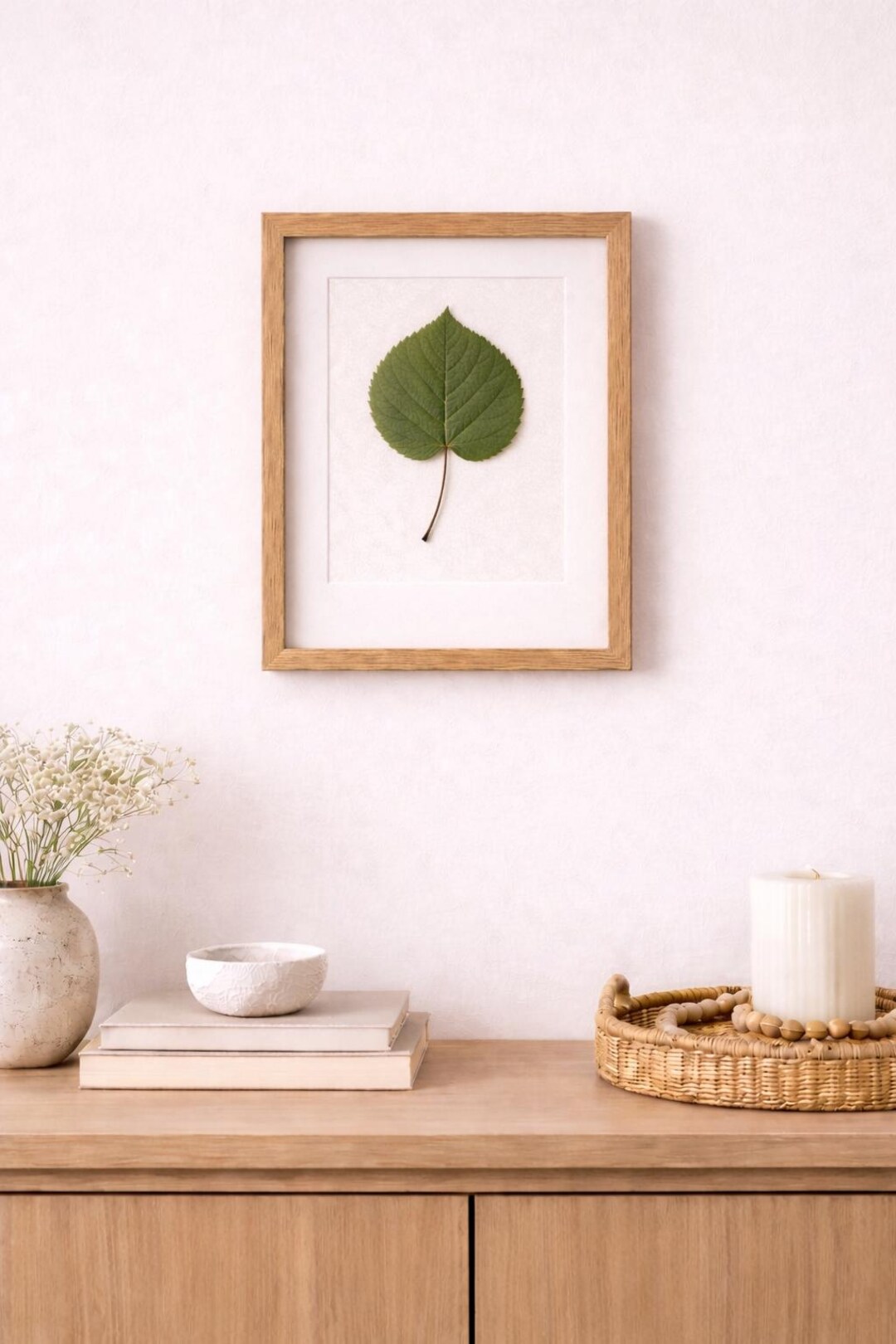 Framed Real Lime Leaf Wall Art | Pressed Linden Leaf | Handmade ...
