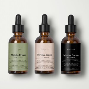 Skincare Beauty Product Labels Custom — 1 Oz Bottle Labels Template ...