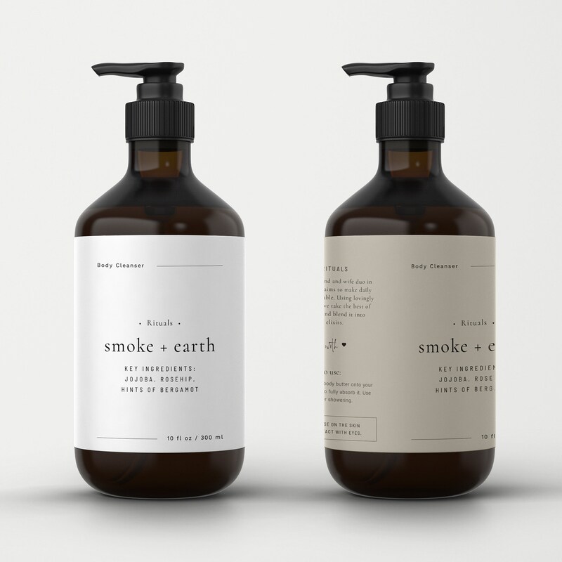 Body Wash Label Template - Etsy