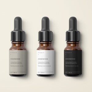 Beauty Product Cosmetic Labels, Dropper Mini Bottle Label Template DIY ...