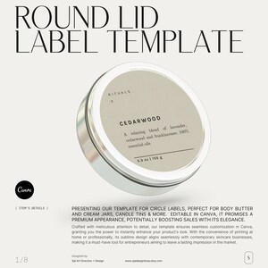 Circle Sticker Label Design for Skincare Packaging, Avery Round Label ...