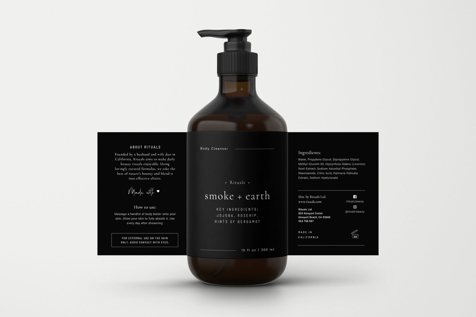 Pump Bottle Sticker Label Template DIY Body Wash Product - Etsy