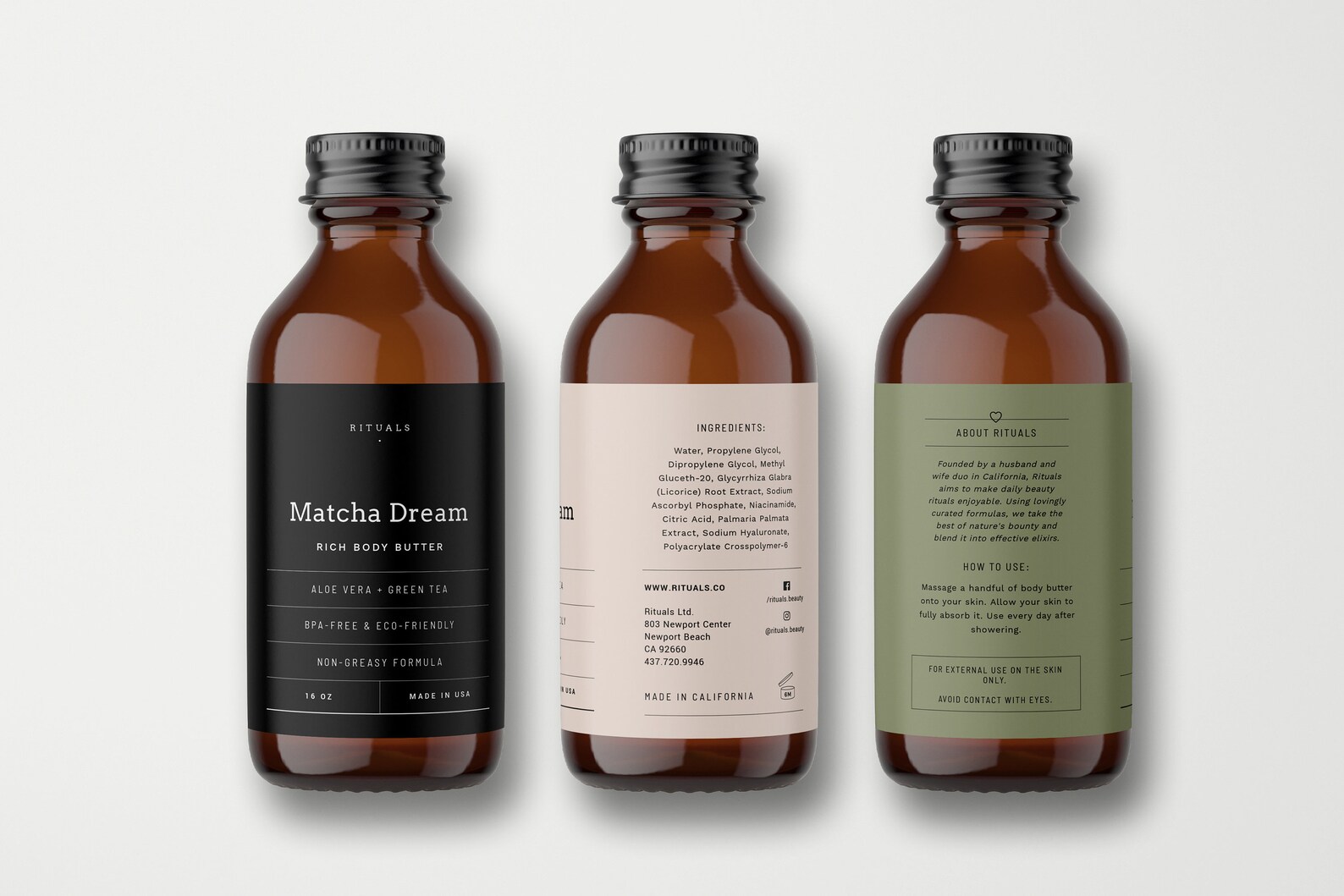 Editable Label Template for Cosmetic Shampoo Bottle 8 Oz, Body Wash ...