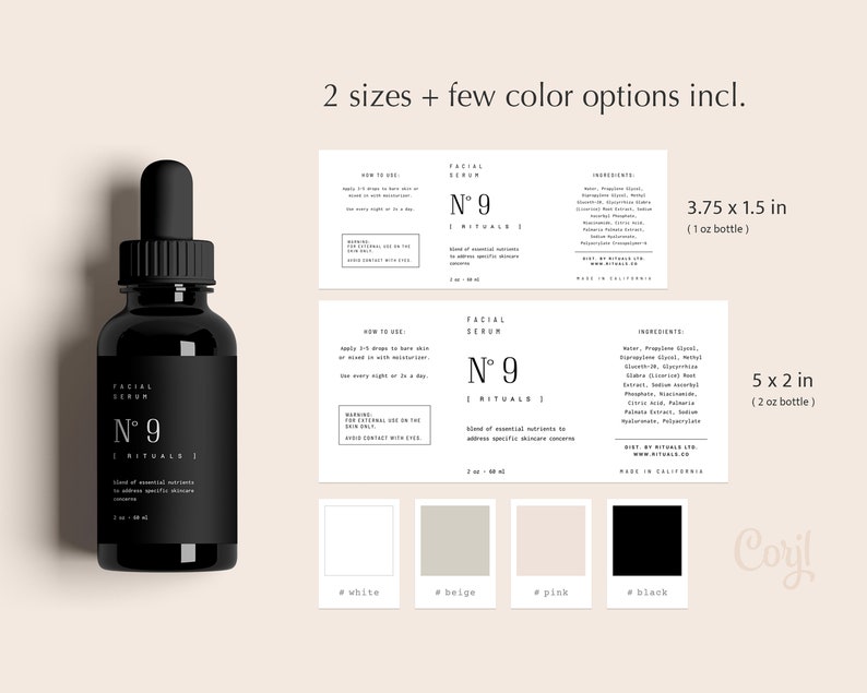 DIY Dropper Bottle Label Template Custom Product Label Design Etsy DIY Dropper Bottle Label Template Custom Product Label Design Etsy