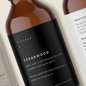 DIY Shampoo Label Template 8 Oz, Product Labels for Body Wash, Pump ...