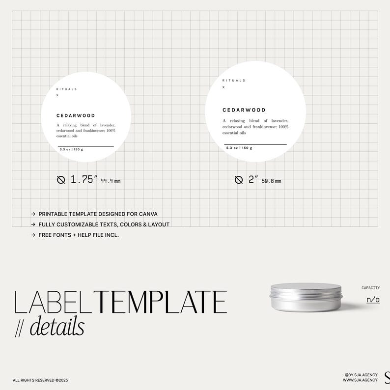 Round Product Labels for Cosmetic Packaging, Candle Making & High-end ...