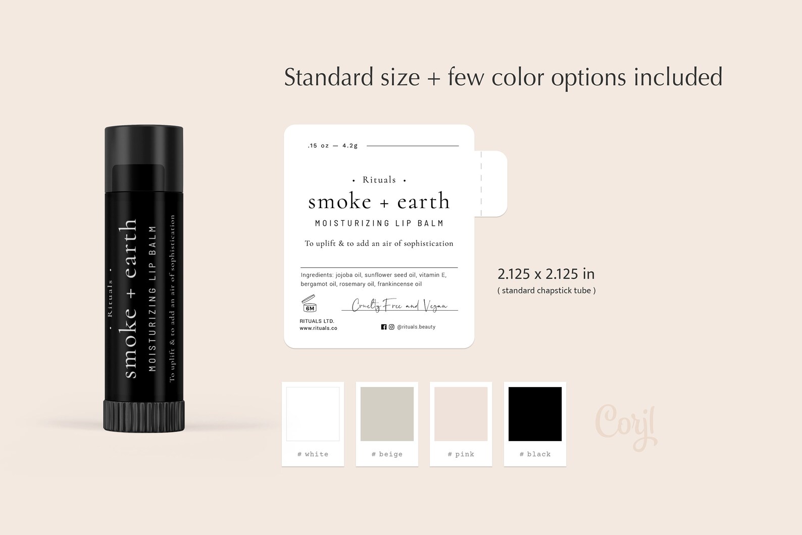 Lip Balm Cosmetic Stickers Labels DIY Editable Chapstick - Etsy