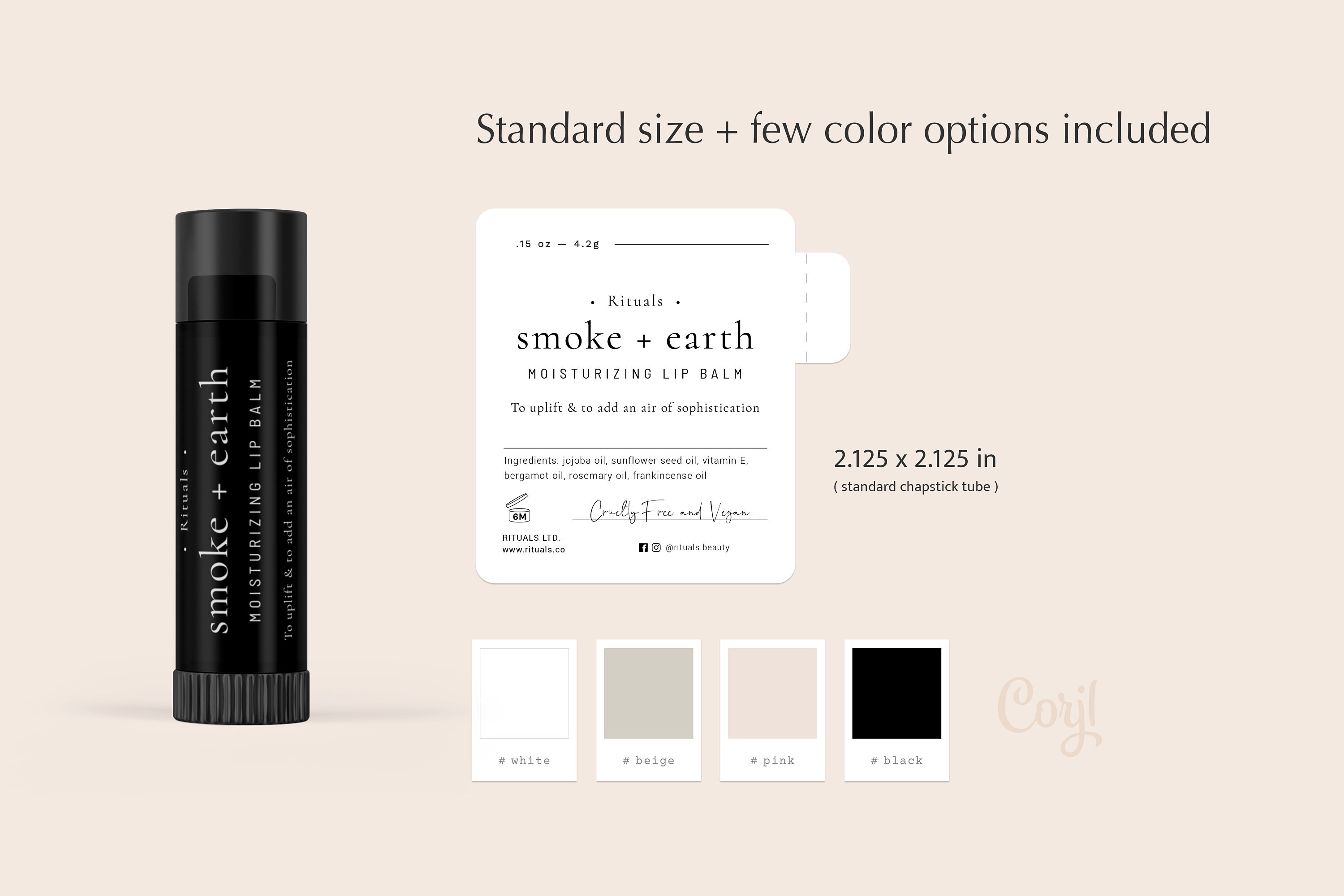 Lip Balm Cosmetic Stickers Labels DIY Editable Chapstick | Etsy