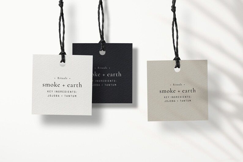 Editable Custom Product Hang Tags DIY — Clothing Price Tag Label ...