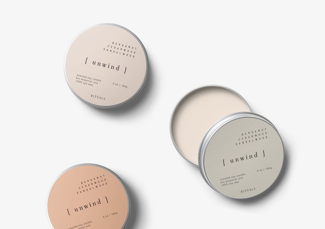 Circle Label Template for Lip Balm Tin Round Lip Scrub Label - Etsy