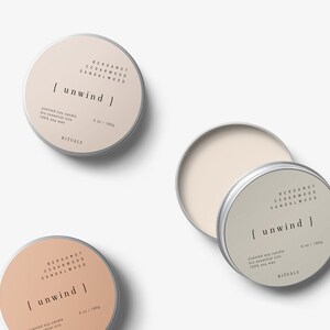 Circle Label Template for Lip Balm Tin Round Lip Scrub Label - Etsy