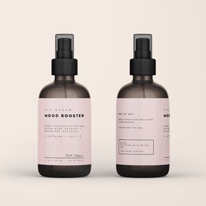 Cosmetic Tincture Labels for 100ml Bottle, Editable Skincare Label ...