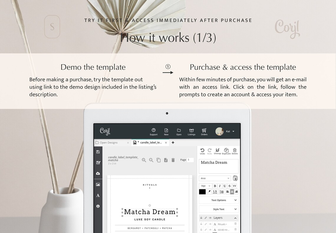 Editable Custom Product Hang Tags DIY Clothing Price Tag - Etsy