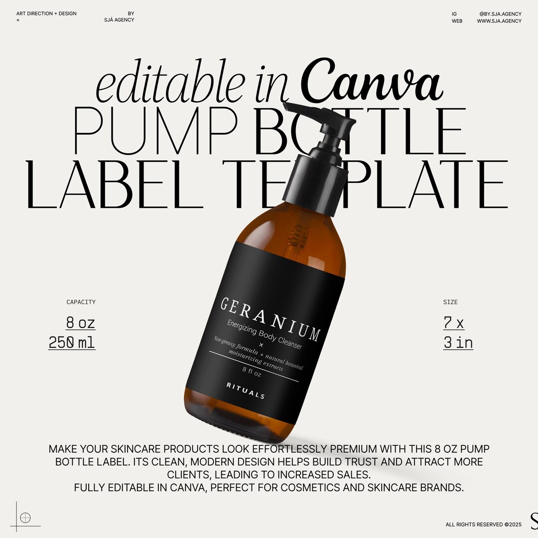 Body Wash Label Template, Custom Lotion Labels, Spa Product Label ...