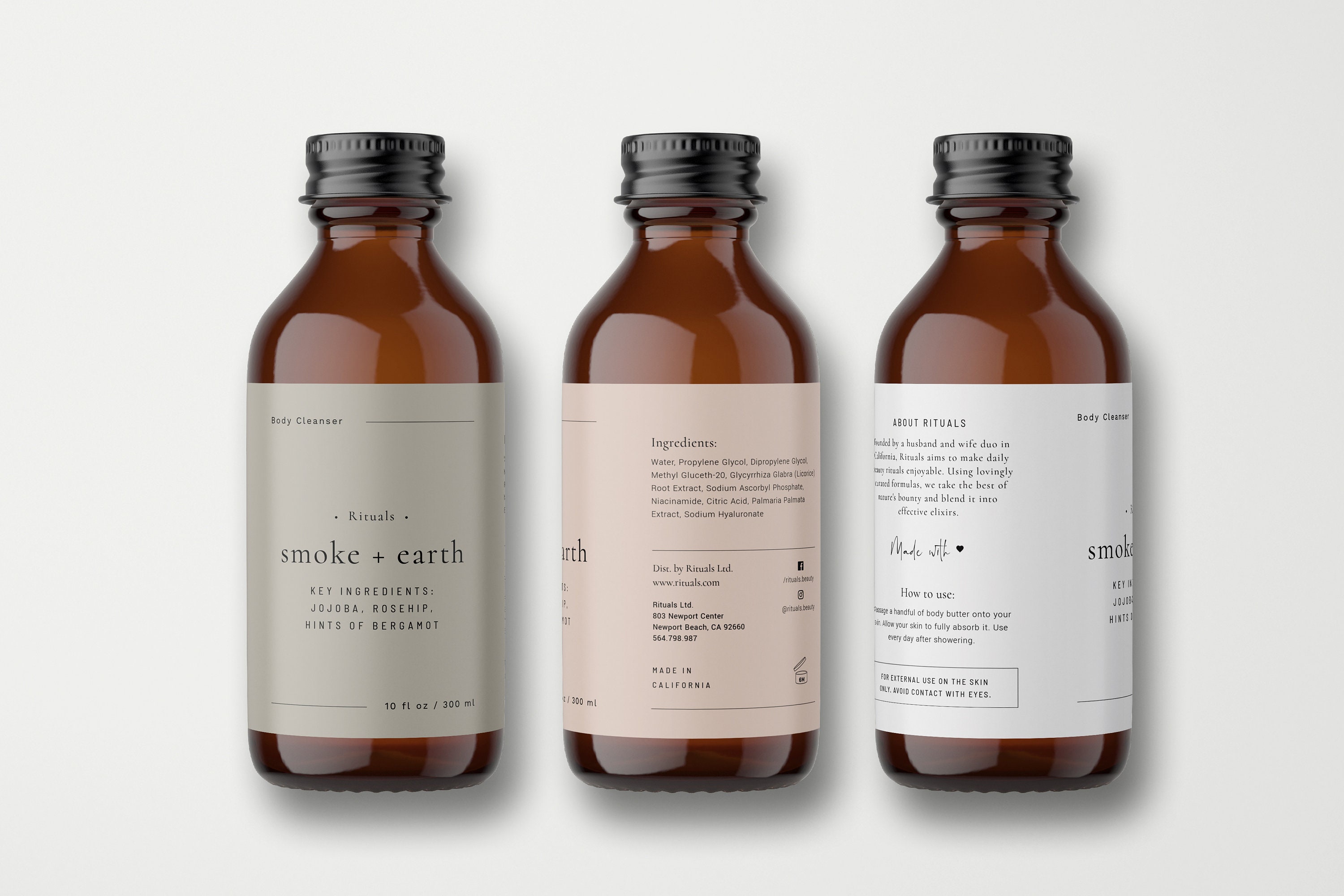 Pump Bottle Sticker Label Template DIY Body Wash Product - Etsy Canada