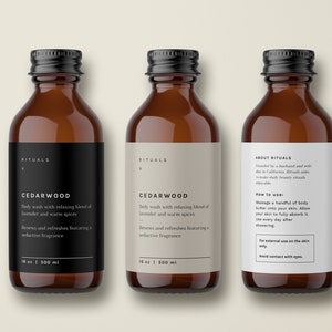 DIY Shampoo Label Template 8 Oz, Product Labels for Body Wash, Pump ...