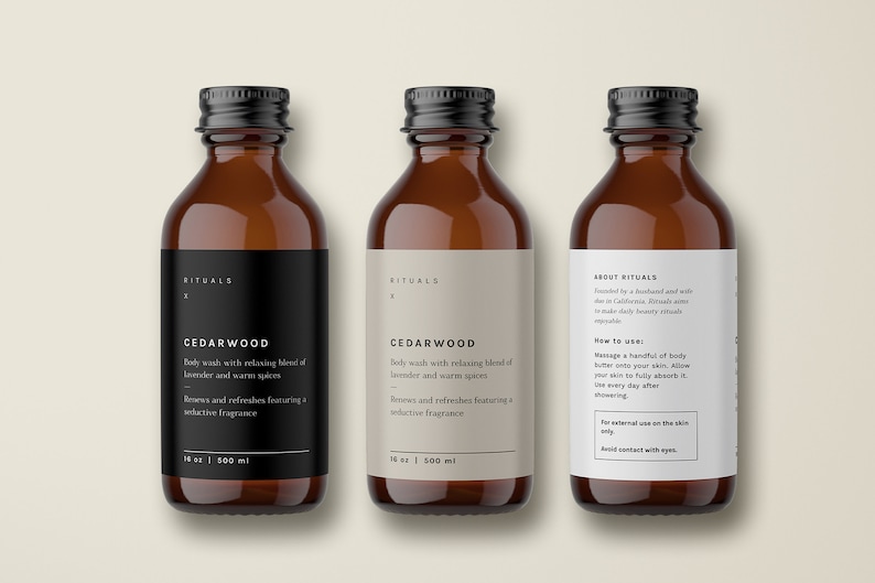 DIY Shampoo Label Template 8 Oz Product Labels for Body Wash - Etsy