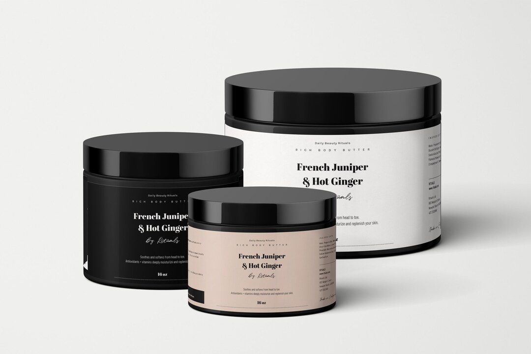 Editable Body Butter Templates for Jar Labels Printable Wrap ...