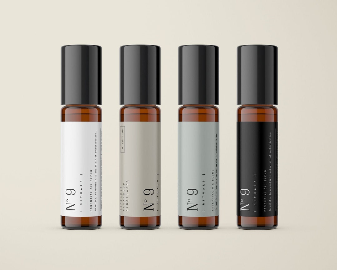 DIY Editable Oil Roller Bottle Label Template — Essential Oil 10ml ...