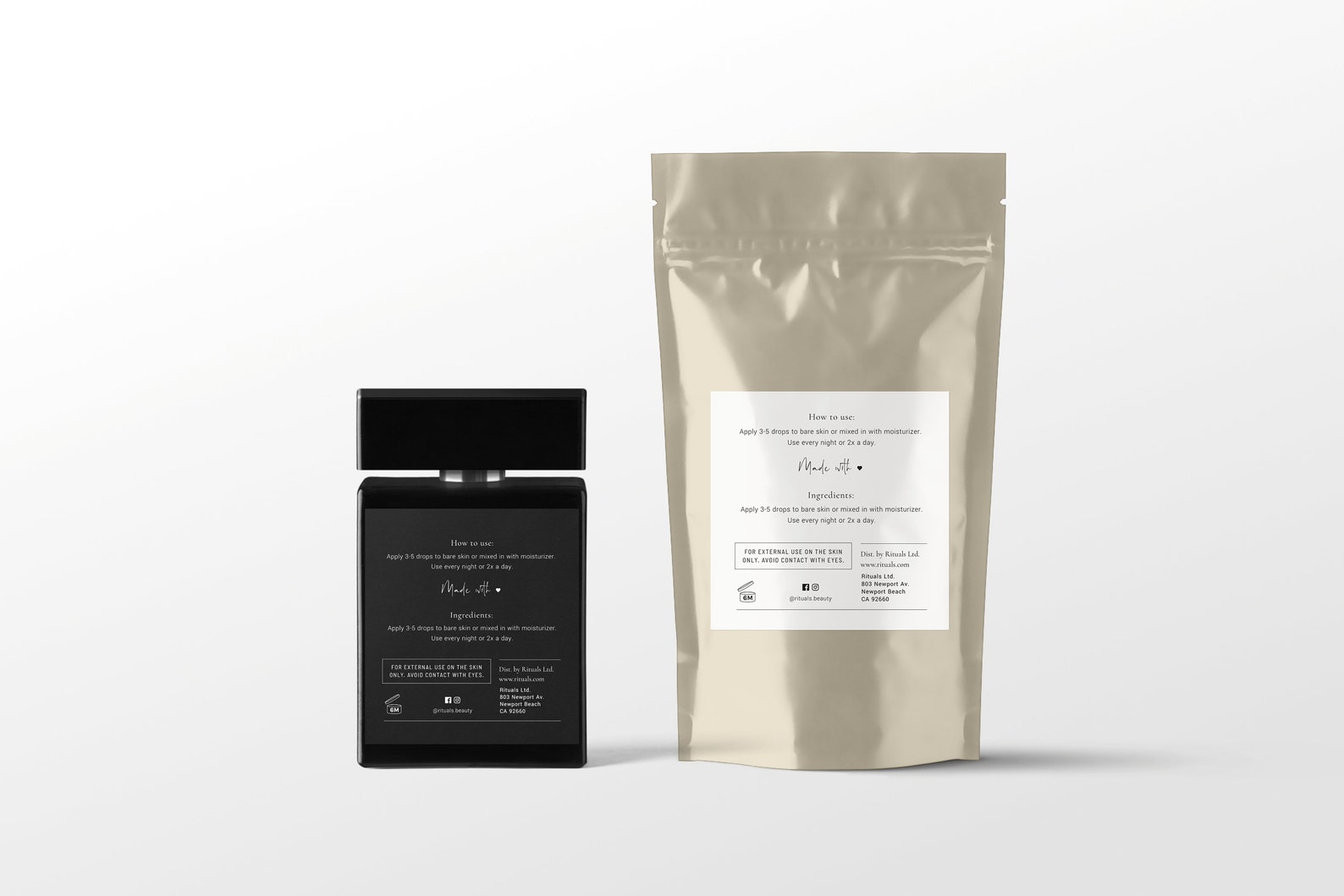 Editable Pouch Back Labels Template Cosmetic Pouch Product - Etsy