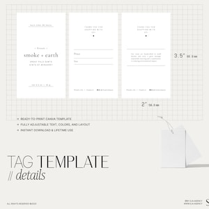 Editable Pricing Tag Template 2x3.5" Hang Tags for Products, Canva ...