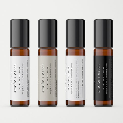 Essential Oil Roller Bottle Label DIY Editable Roll on Label - Etsy