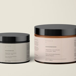 Body Butter Jar Wrap Around Sticker Label Template DIY, Editable Jar ...