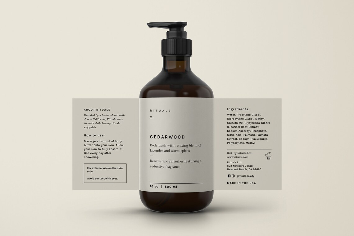 DIY Shampoo Label Template 8 Oz Product Labels for Body Wash - Etsy